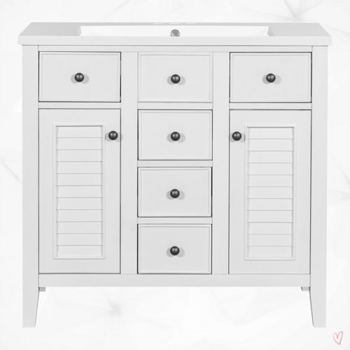 Winston Porter Tavit 35 95 Free Standing Single Bathroom Vanity With